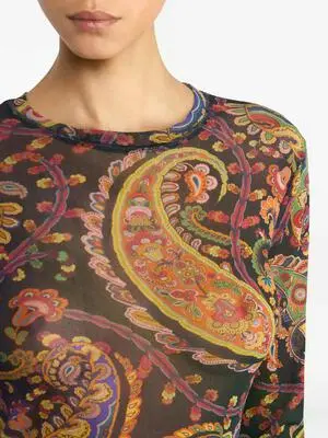 Etro Paisley-pattern Top - Black
