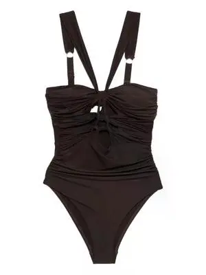 Zimmermann Ring Detail Swimsuit - Brown