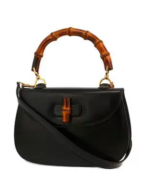 Gucci 1990's Bamboo Tote Bag - Black
