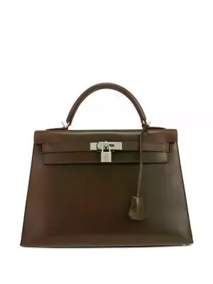 Hermès 2001 Kelly 32 Leather Tote Bag - Brown