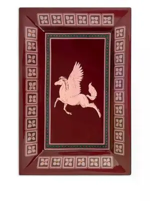 Etro Heraldic-motif Ceramic Tray - Red
