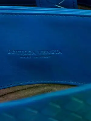 Bottega Veneta Woven Nappa Leather Roma Tote Bag - Blue