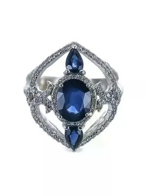 Piranesi Sapphire And Diamond Ring - Silver