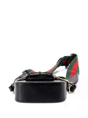 Gucci Horsebit 1955 Flap Wallet With Strap - Black