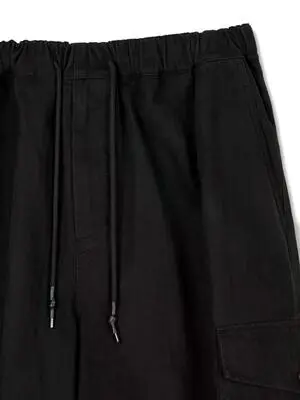 STUDIO TOMBOY Cargo Pocket Drawstring Pants - Black