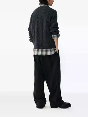 STUDIO TOMBOY Cable Knit Round Neck Sweater