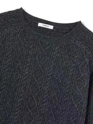 STUDIO TOMBOY Cable Knit Round Neck Sweater