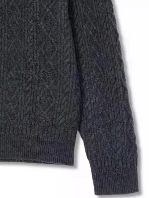 STUDIO TOMBOY Cable Knit Round Neck Sweater