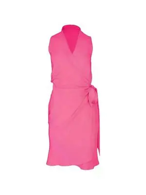 PETER COHEN Yard Silk Midi Dress - Pink