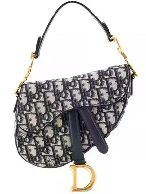 Dior Saddle Handbag Oblique Canvas Mini Shoulder Bag - Blue