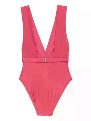 Zimmermann Belted V-neck One-piece Swimsuit