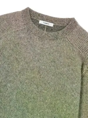 STUDIO TOMBOY Round Neck Striped Knit Sweater