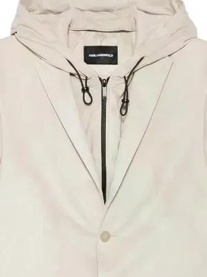 Karl Lagerfeld Paneled Hooded Blazer