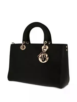 Dior Lady Grained-leather Handbag - Black