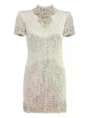 Jenny Packham Kitty Sequin-embellished Turtleneck Mini Dress