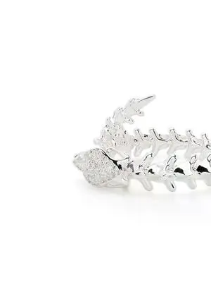 SHAUN LEANE Sterling Serpent's Trace Diamond Wrap Ring - Silver