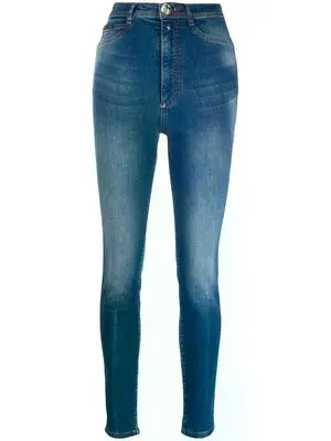 Philipp Plein High-waist Jeggings - Blue