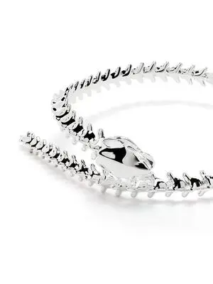 SHAUN LEANE Serpent Trace Hoop Earrings - Silver