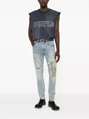 PURPLE BRAND Sequin-embellished Denim Jeans