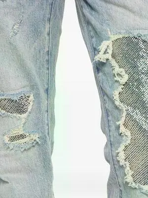 PURPLE BRAND Sequin-embellished Denim Jeans