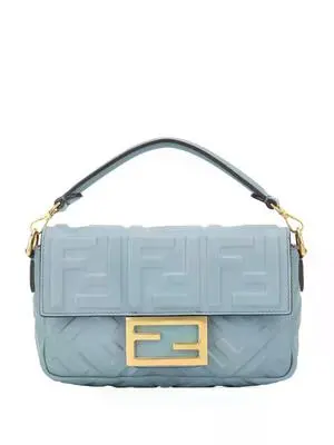 Fendi Mini Baguette Embossed-logo Shoulder Bag