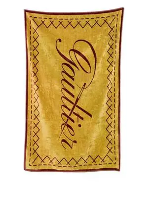 JEAN PAUL GAULTIER Jacquard Border Towel Beach - Yellow