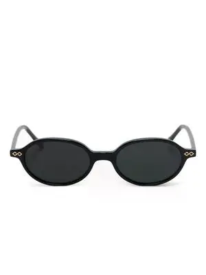 KAREN WAZEN Noor Oval-frame Sunglasses - Black