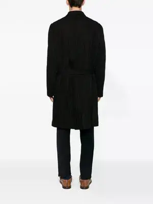 ROMEO GIGLI 1990s Striped Belted Coat