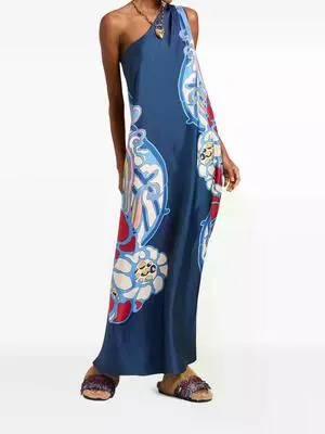 La DoubleJ Roy One-shoulder Maxi Dress - Blue