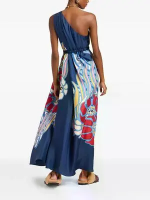 La DoubleJ Roy One-shoulder Maxi Dress - Blue