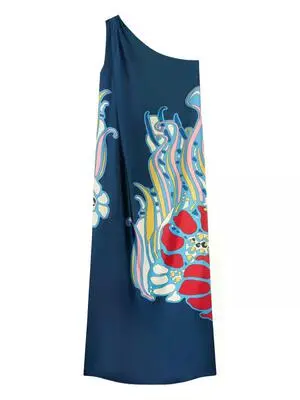 La DoubleJ Roy One-shoulder Maxi Dress - Blue