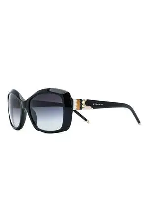BVLGARI 1990s Embellished Square-frame Sunglasses
