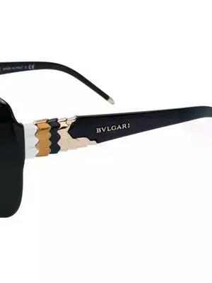 BVLGARI 1990s Embellished Square-frame Sunglasses