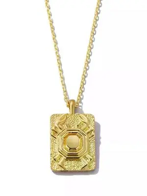 David Webb 18k Yellow And Platinum Cancer Zodiac Diamond Pendant Necklace - Gold