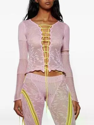 ROBERTA EINER Kat Lace-up Top