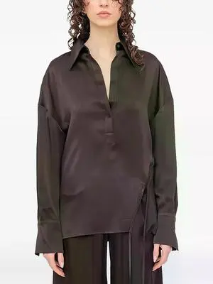 Andrea Ya'aqov V-neck Open-back Blouse
