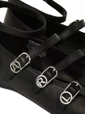 Karl Lagerfeld Konnie Four-strap Buckle Flats