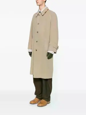 A.N.G.E.L.O. VINTAGE CULT Single-breasted Buttoned Coat With Sashiko Embroidery