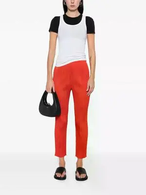 Issey Miyake Pleated Straight Leg Trousers