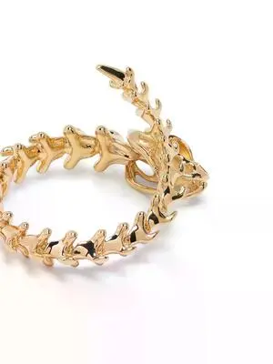 SHAUN LEANE Serpent Trace Wrap Ring In Vermeil