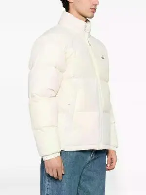 Lacoste Zip Puffer Coat - Neutrals