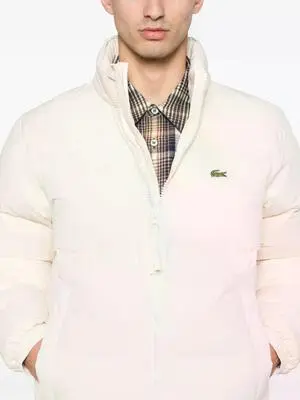 Lacoste Zip Puffer Coat - Neutrals