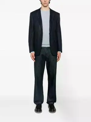 Canali Checked Two-button Blazer - Blue