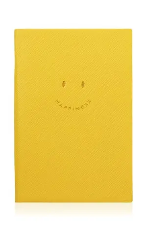 Smythson Happiness Chelsea Leather Notebook - Yellow