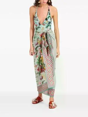 La DoubleJ Floral-print Border Pareo