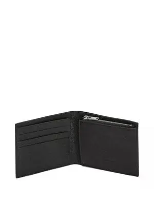 JIL SANDER Grained Embossed Logo Leather Wallet - Black