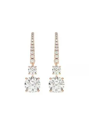 TILLA 14k Rose Gold Dangling Earrings - Pink