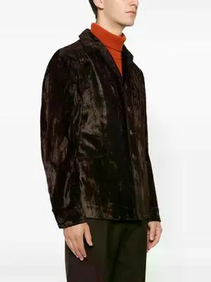 ROMEO GIGLI 1990s Faux-fur Single-breasted Jacket