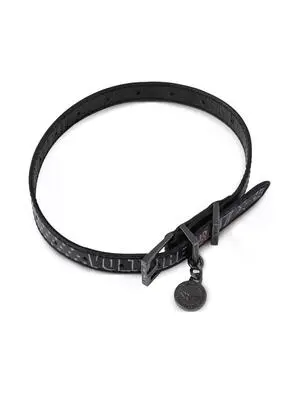 Zadig&Voltaire Patent Leather Double Wrap Bracelet With Medallion Charm - Black
