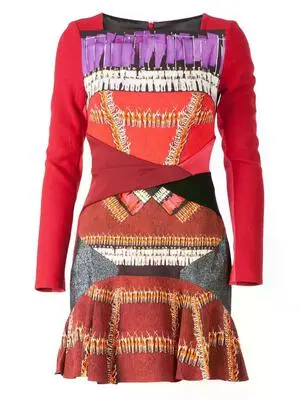 PETER PILOTTO Abstract Print Twisted Front Dress